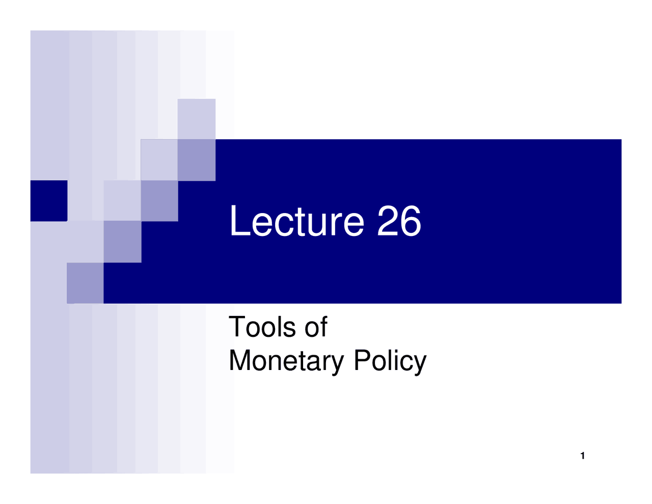 Tools Of Monetary Policy Lecture Slides Econ 353 Docsity