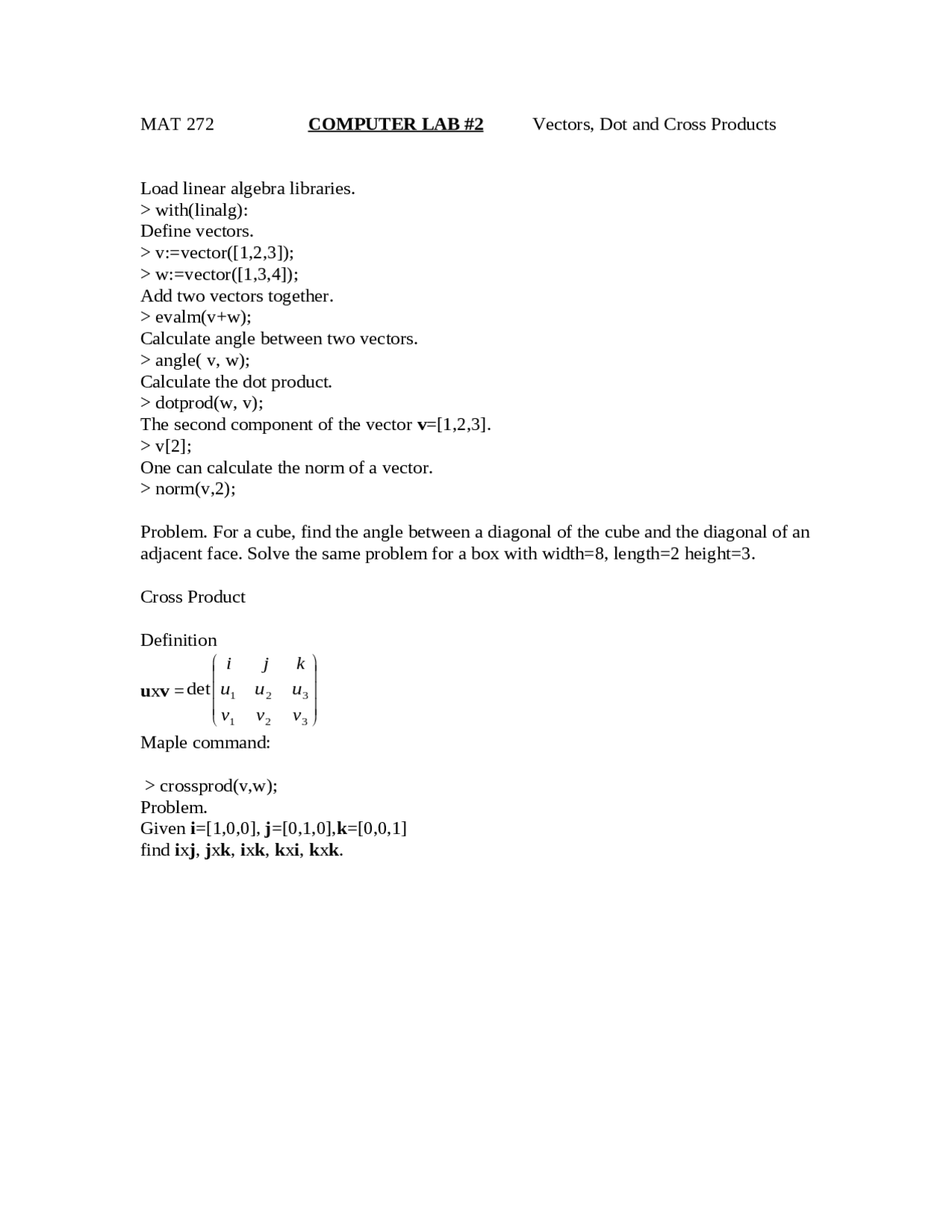 Load Linear Algebra Of Libraries In Computer Laboratory 2 Mat 272