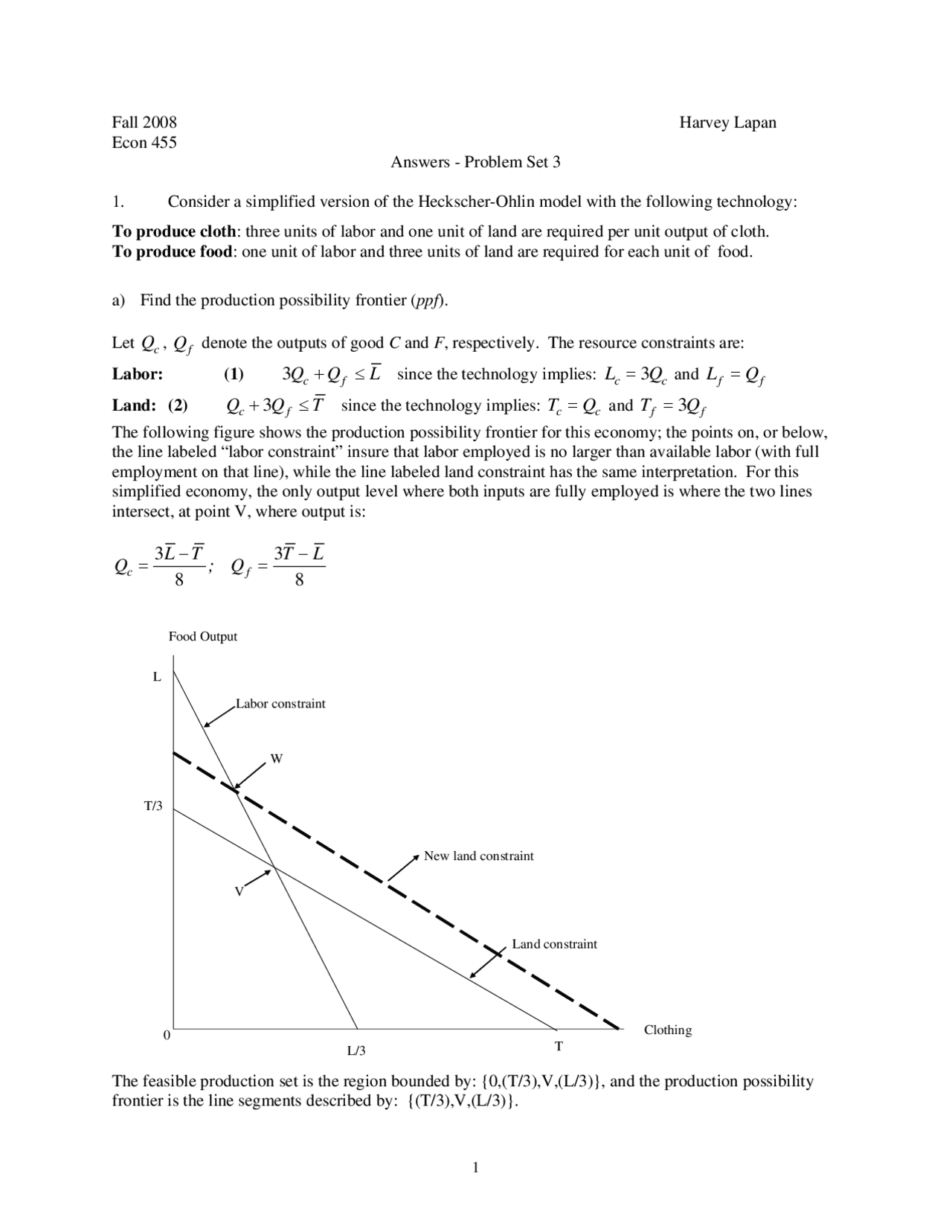 3 Solved Problems on Production Possibility Frontier - Assignment 3 ...