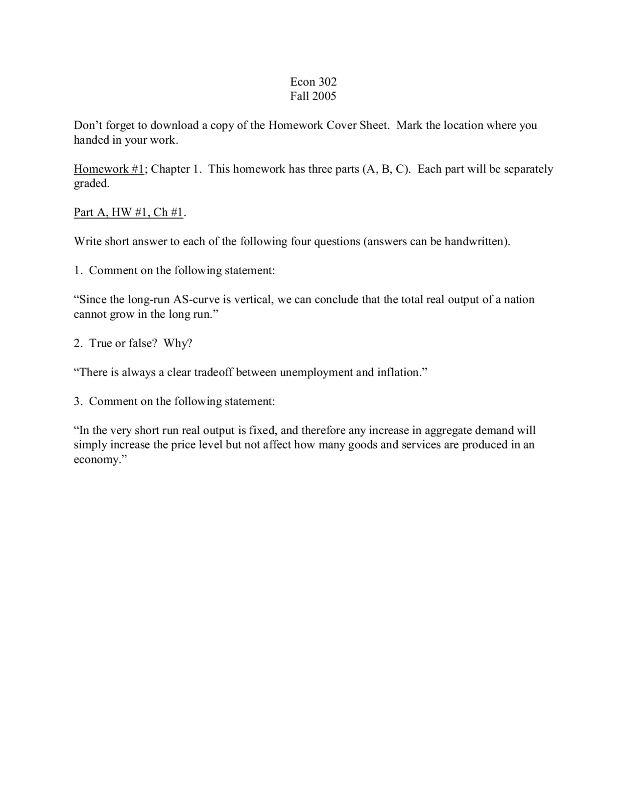 25 Mcqs For Assignment 1 Intermediate Macroeconomics Econ 302 Docsity