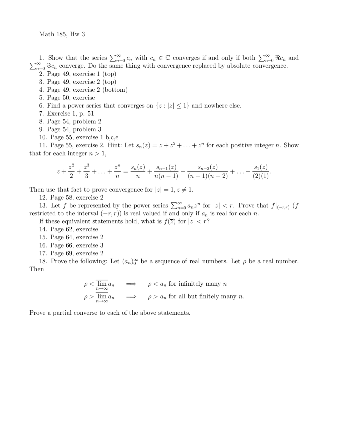 Problems On The Convergence Series And The Sequence Of Real Numbers