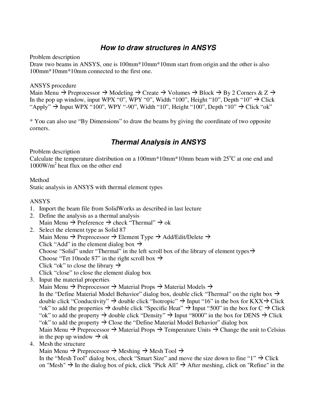 How to Draw Structures in ANSYS - Computer-Aided Mechanical Design ...