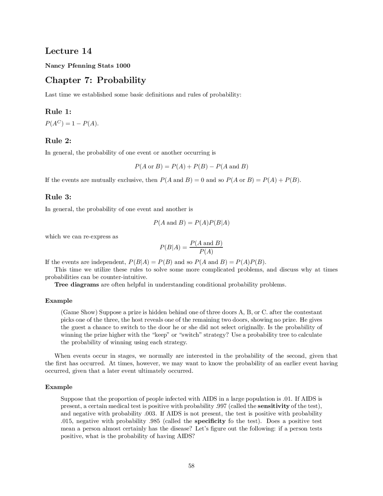 Probability in Applied Statistical Methods - Study Guide | STAT 1000 ...