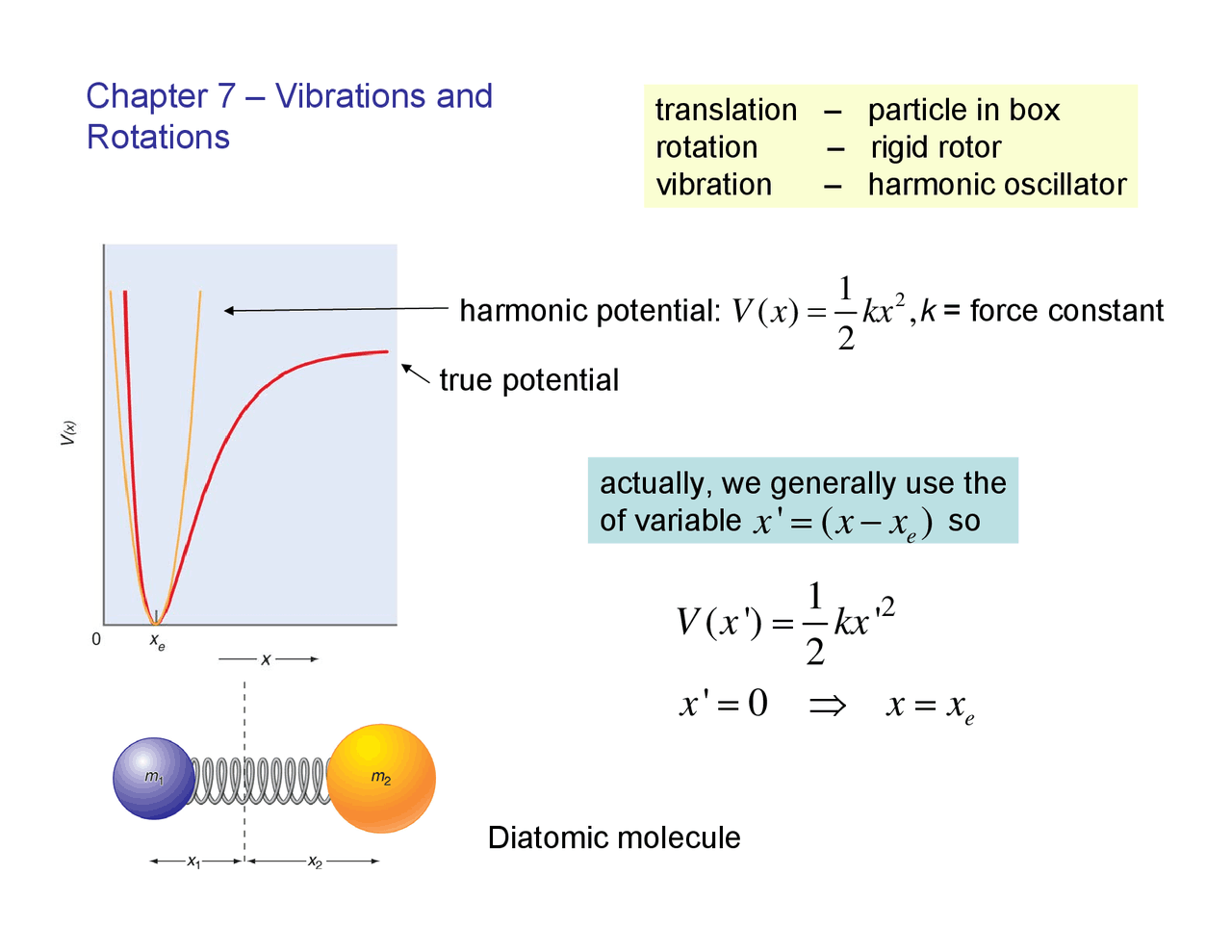Vibrations And Rotations Lecture Notes Chem 1410 Docsity