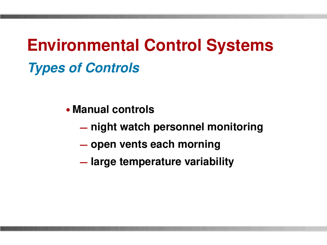 Environmental Control Systems - Lecture Slides | HORT 4050 - Docsity