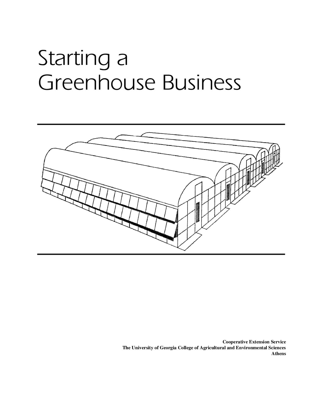 Starting a Greenhouse Business - Greenhouse Management I | HORT 4050 ...