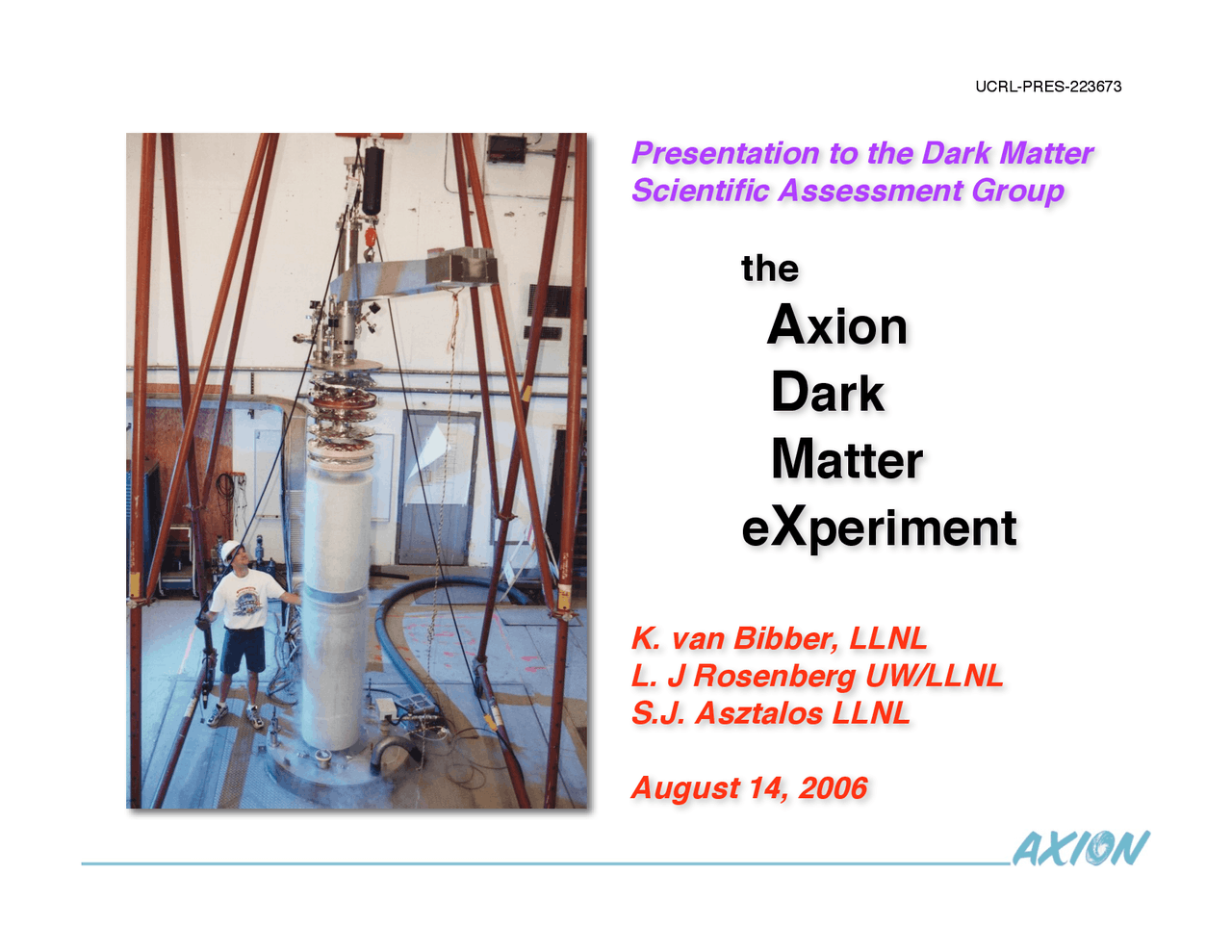 The Axion Dark Matter Experiment - Lab | Physics 14 - Docsity