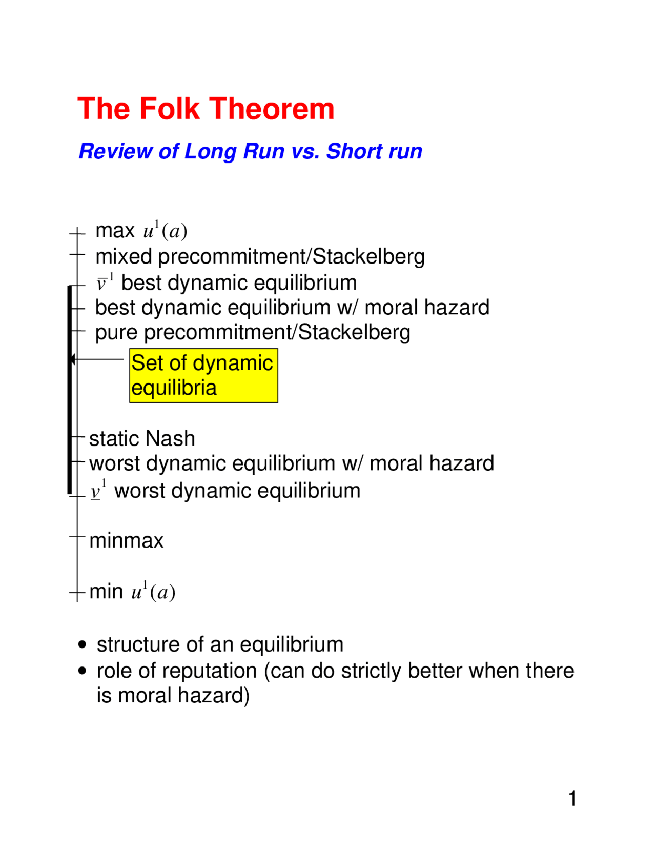 The Folk Theorem - Lecture Notes | ECON 211A | Study notes Economics ...