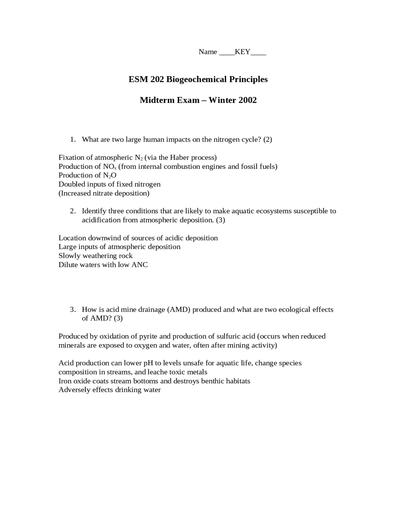 Notes On Biogeochemical Principles Esm 202 Docsity