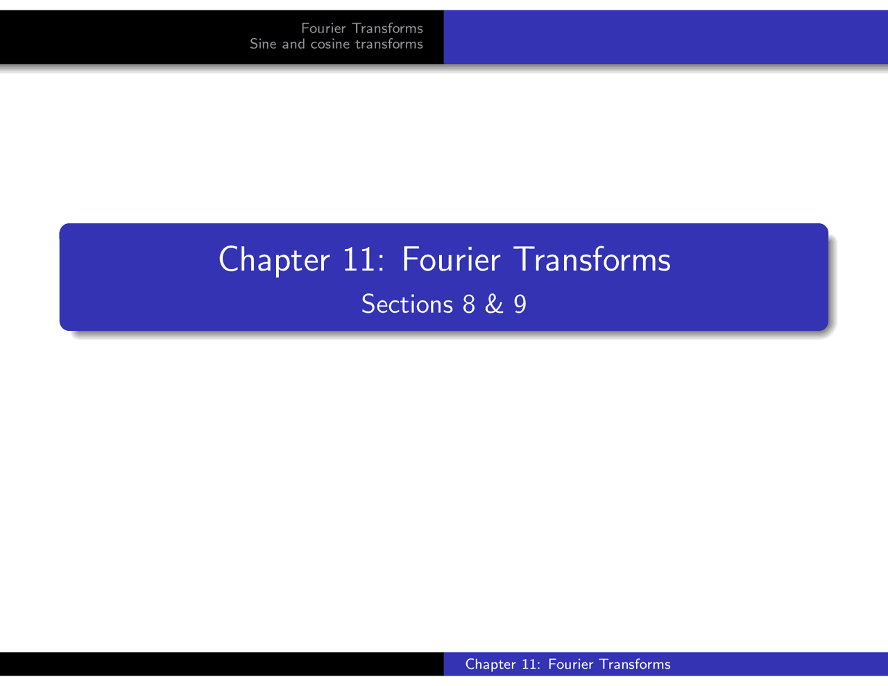 Notes On Fourier Transforms Mathematical Analysis For Engineers
