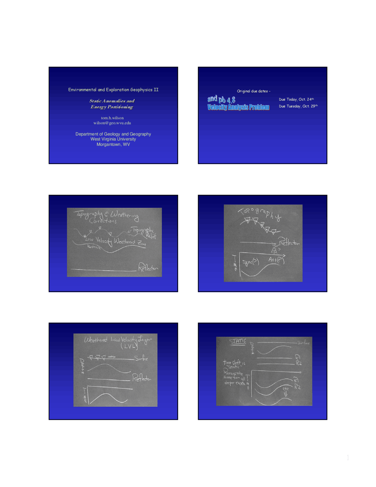 Static Anomalies And Energy Partitioning Lecture Slides Geol 554