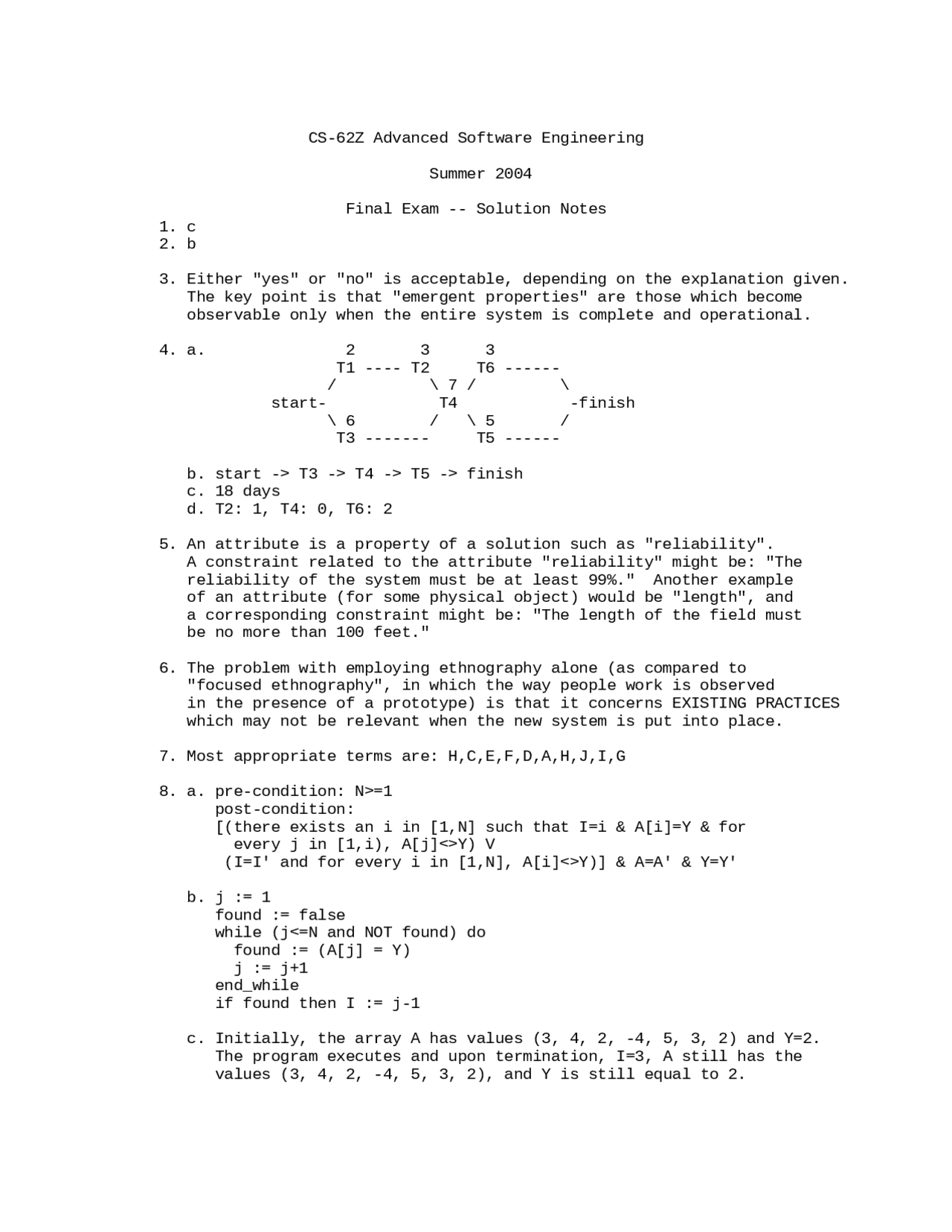 Final Exam Solutions Several Variable Calculus Cen 5035 Docsity