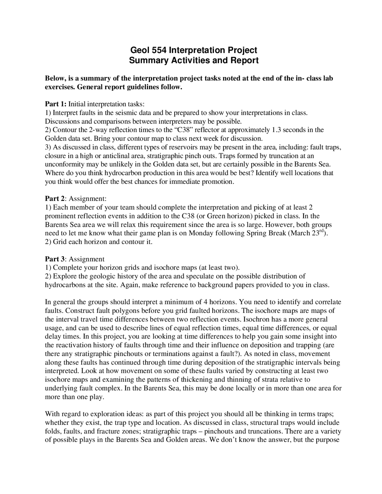 Interpretation Project Summary Activities And Report GEOL 554 Docsity interpretation-project-summary-activities-and-report-geol-554-docsity