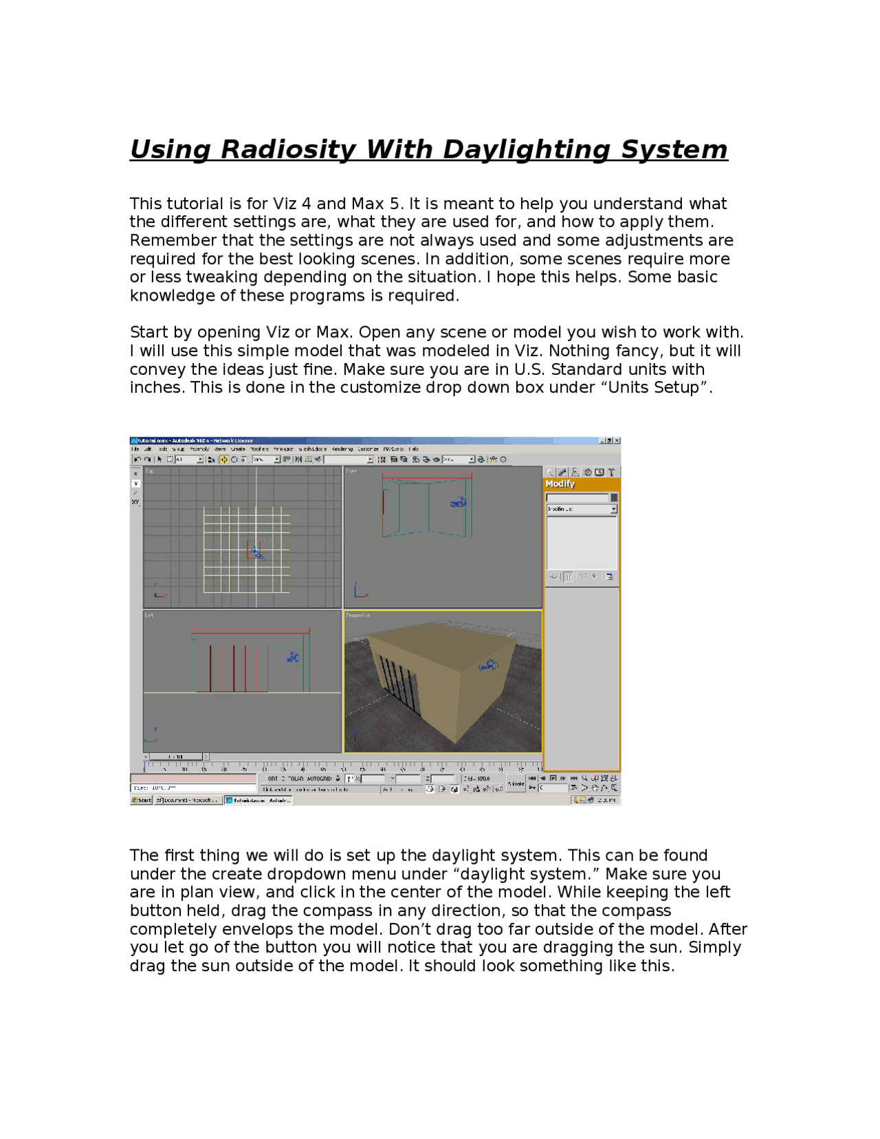 Using Radiosity with Day lighting System - Digital Architecture | ARC ...