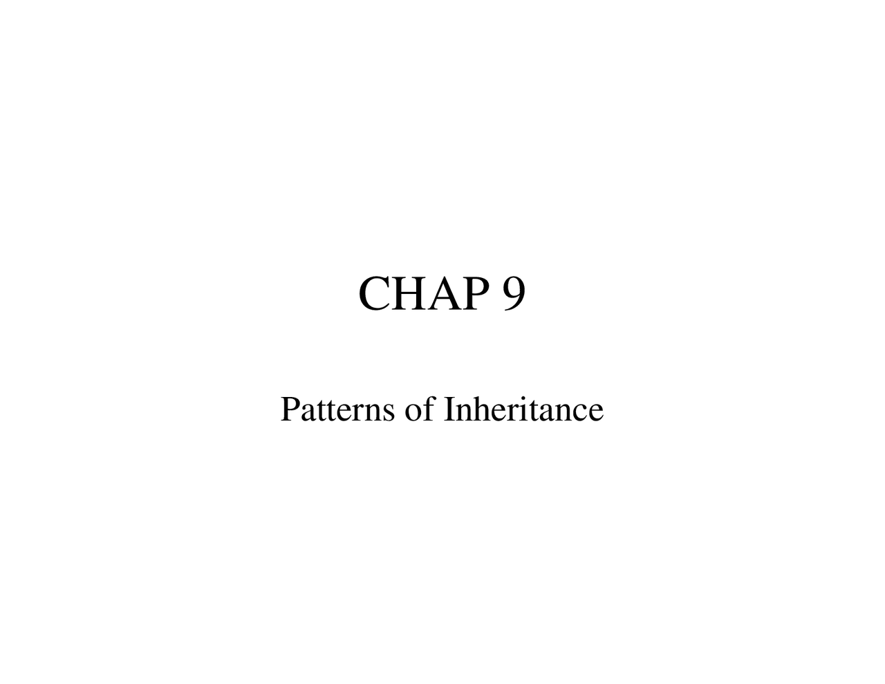 Patterns Of Inheritance General Physics Lecture Slides Bi 101