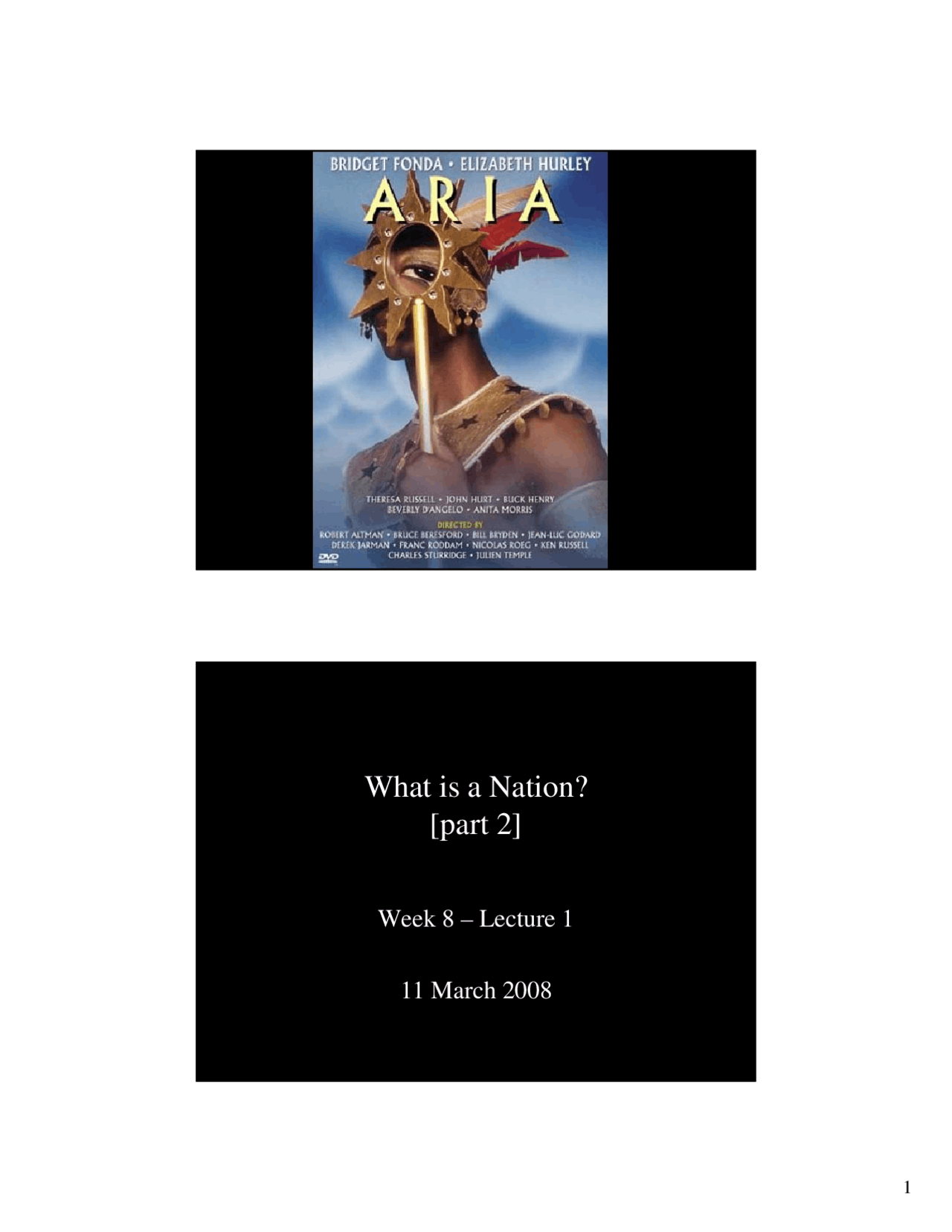 What is a Nation - Lecture Slides | PY 041 - Docsity