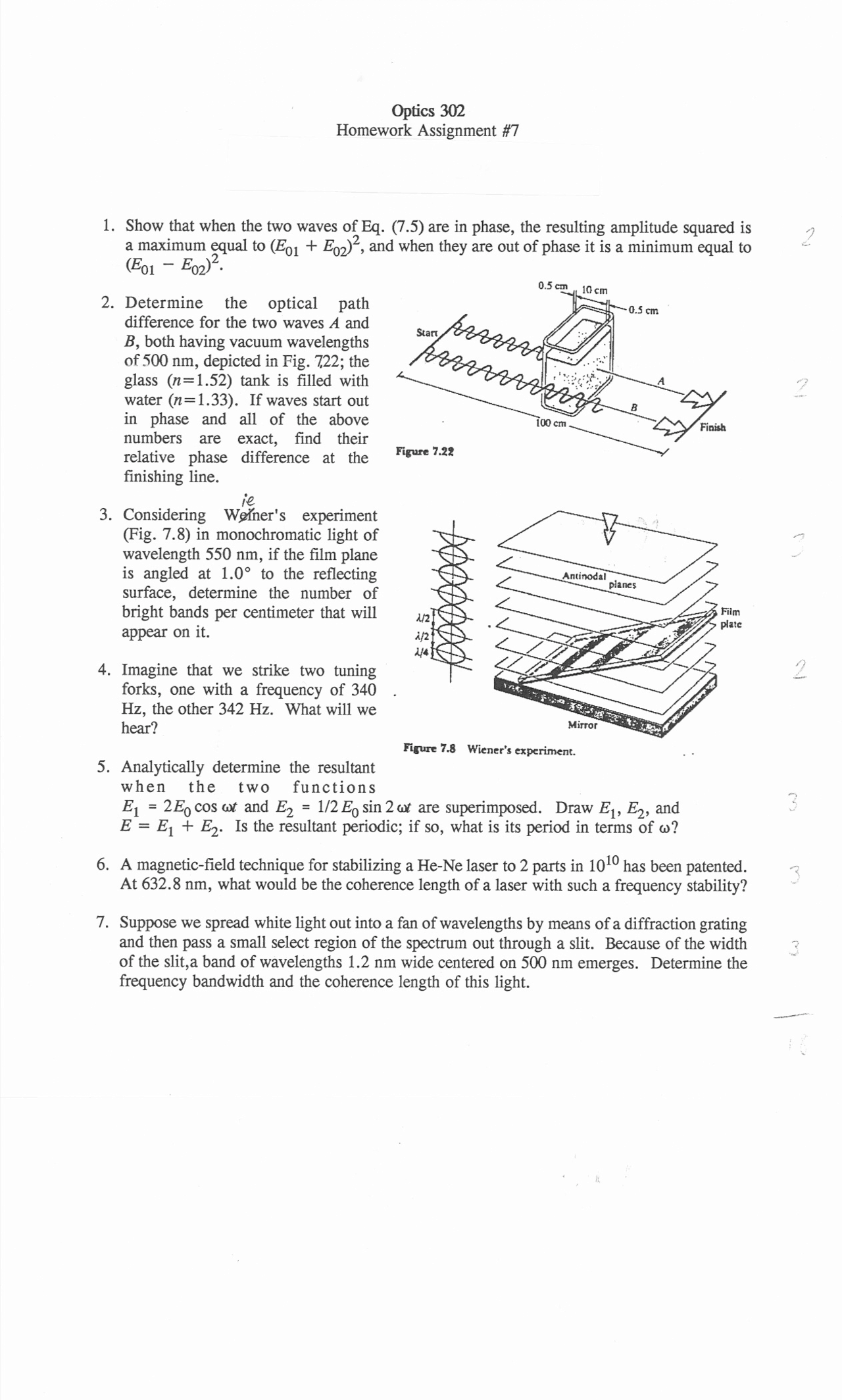 Introduction To Photonics Homework Assignment 7 Phyc 302 Docsity