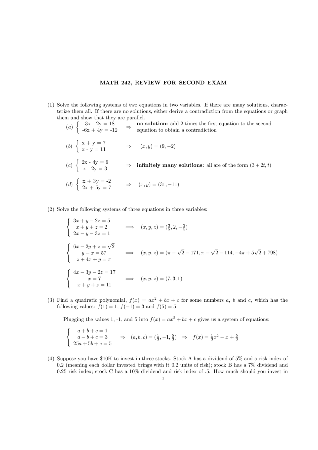 14 Review Questions In Calculus Business And Social Science Ii Math