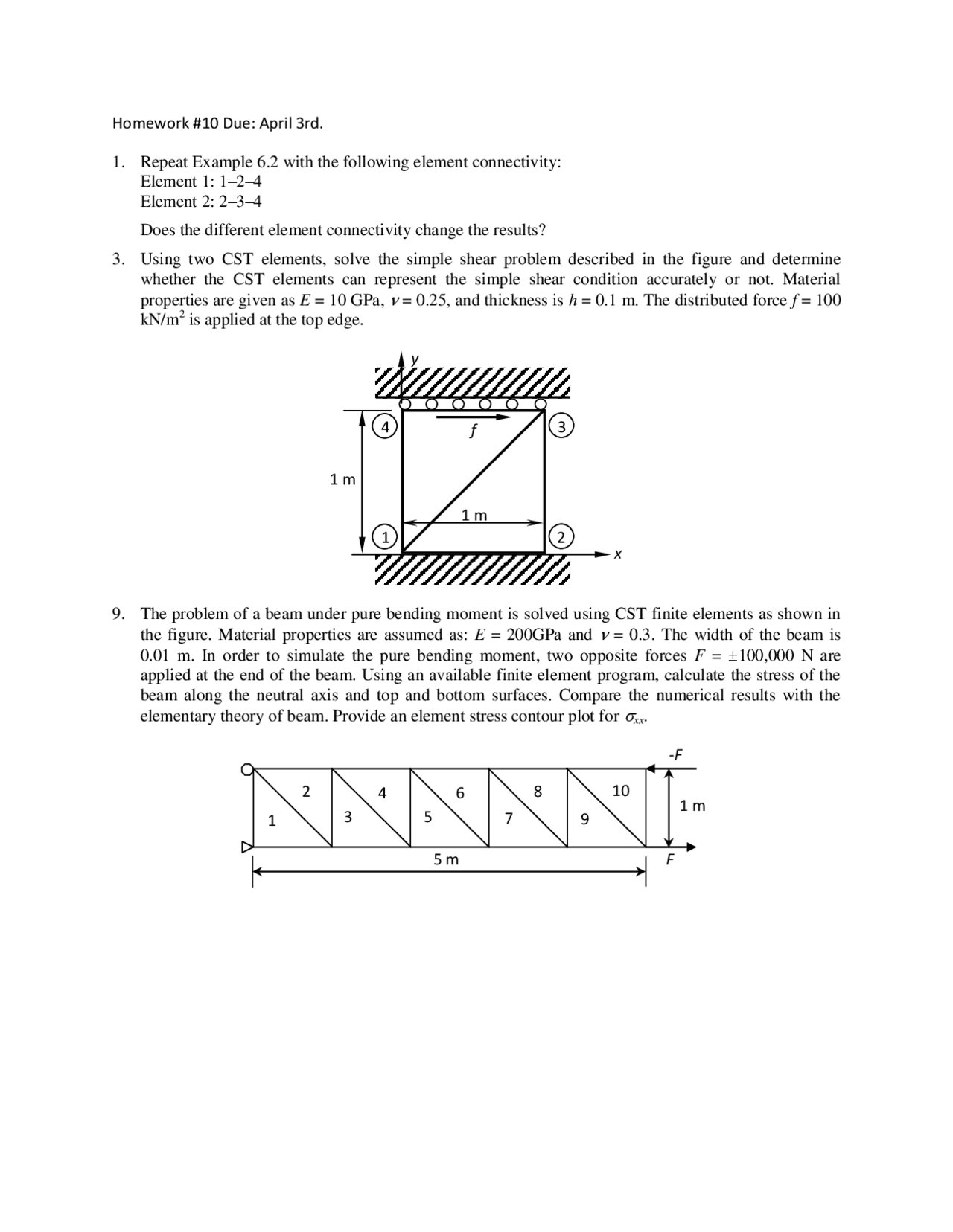 3 Examples On Finite Elementary Analysis Design Assignment 10 Eml