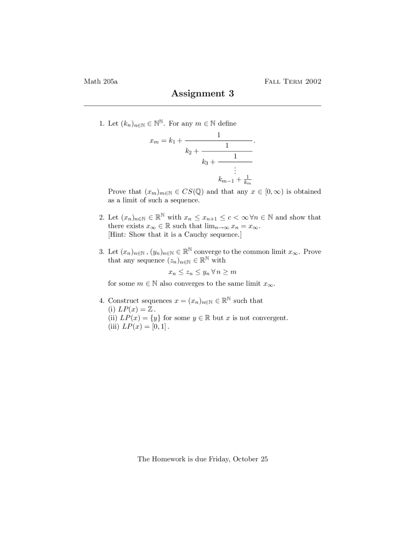 Homework 3 Practice Questions Introduction To Graduate Analysis