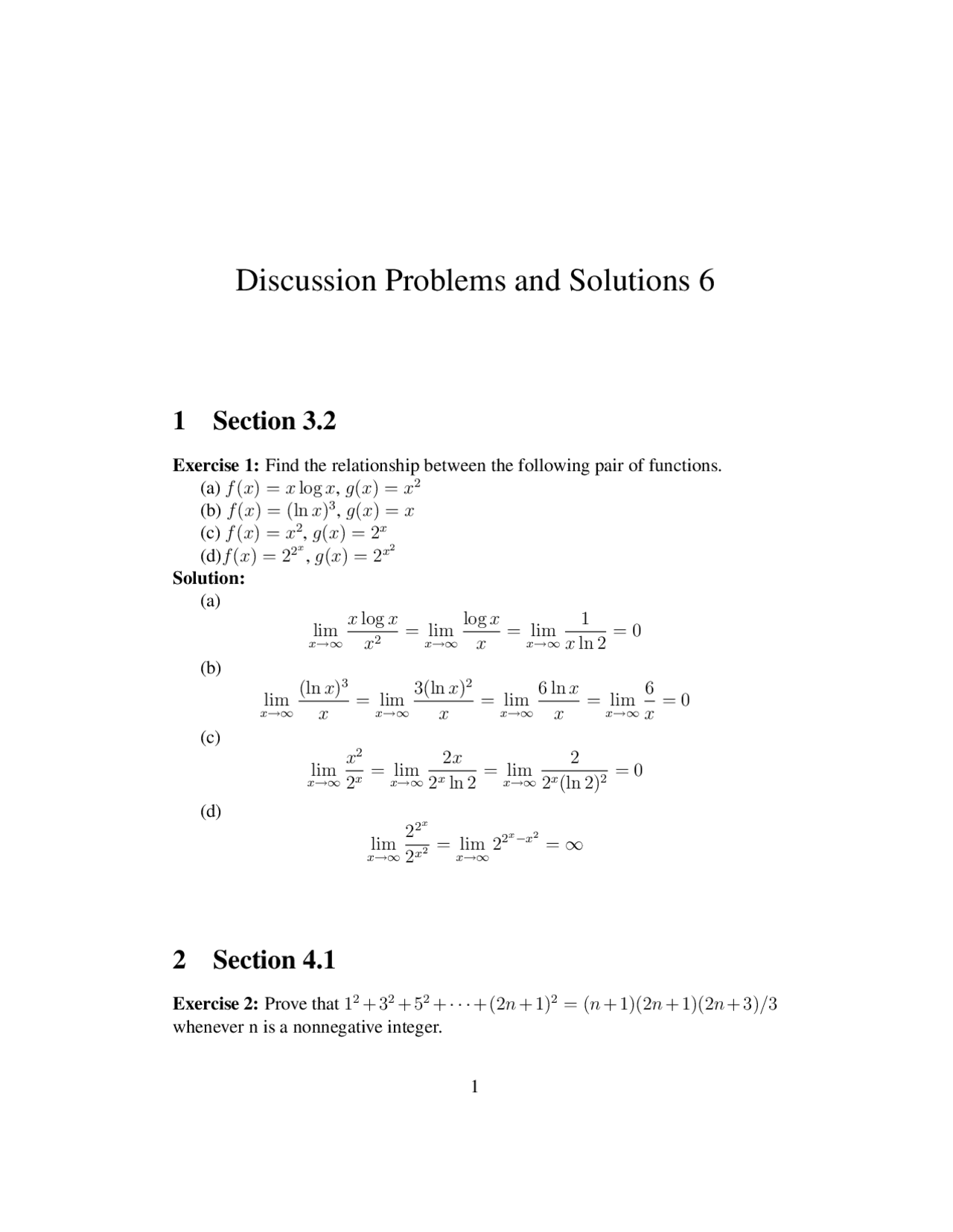 Discussion Problems With Solutions 6 Applied Discrete Structure Cot 3100 Docsity