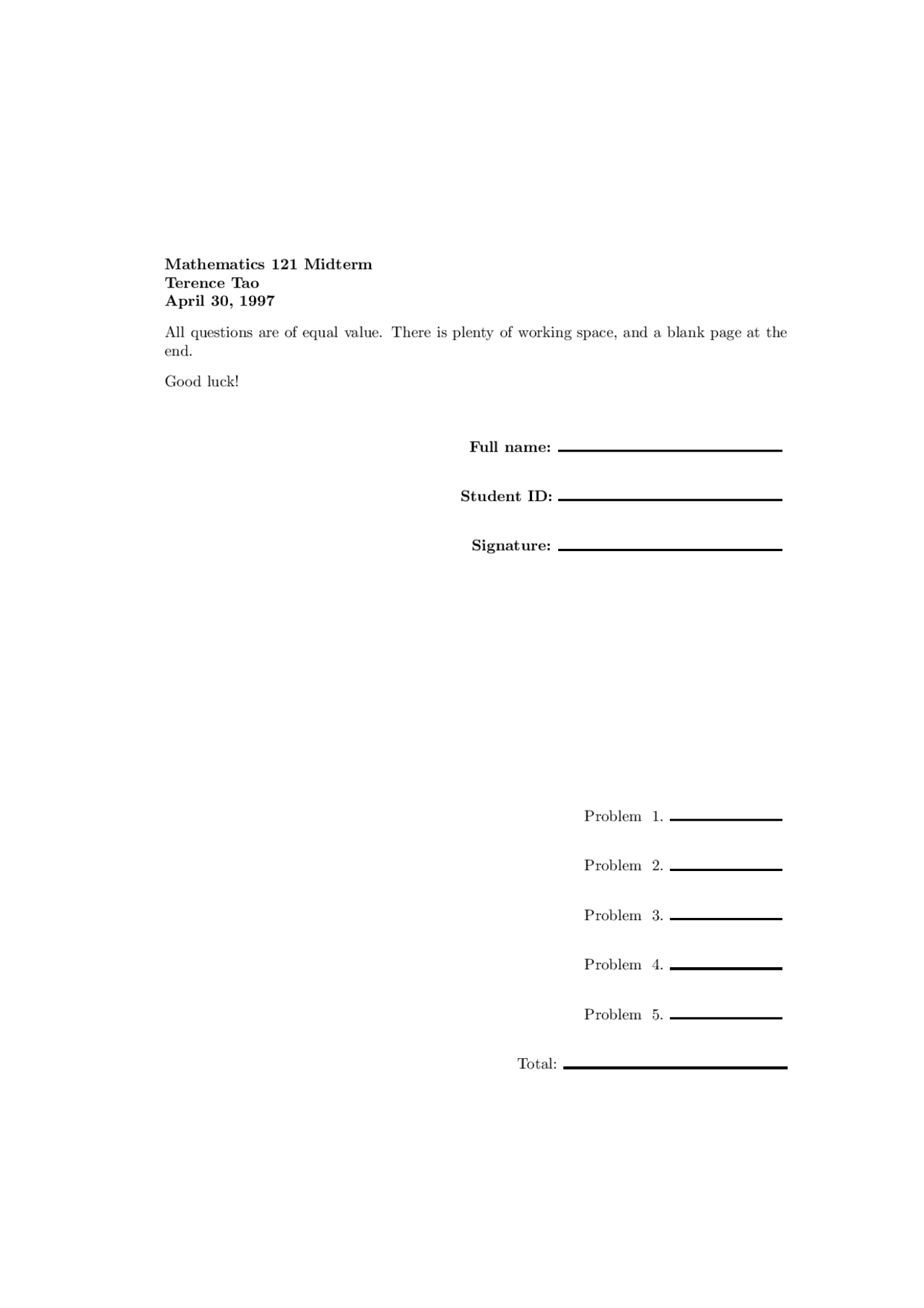 Midterm Examination 1 Cryptography Math 0209a Docsity