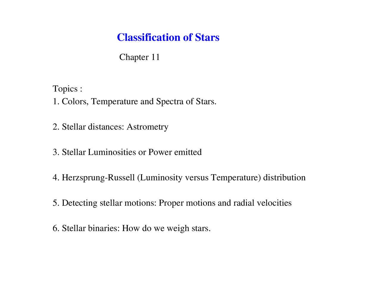 Classification Of Stars Lecture Notes Physics 20 Docsity