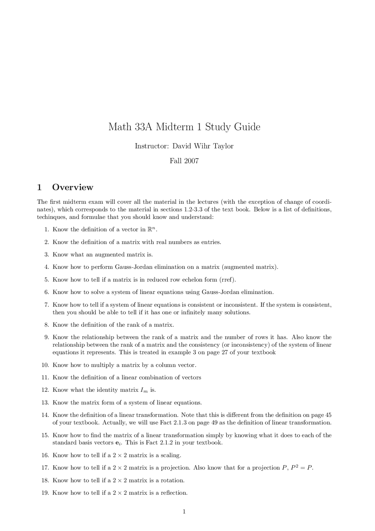 Definitions, techniques, formulas and exercises of linear algebra ...