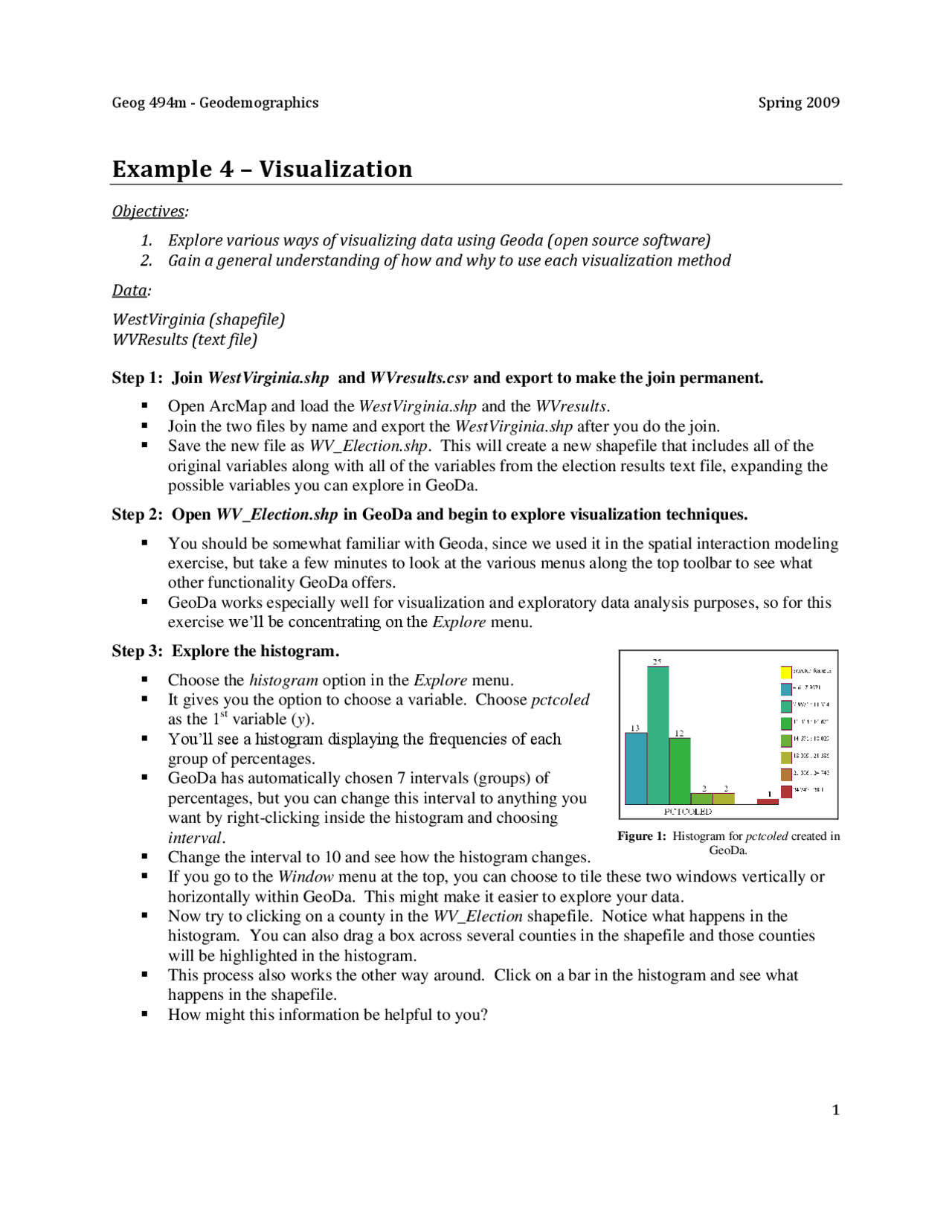 Visualization - Geodemographics - Example | GEOG 494M - Docsity