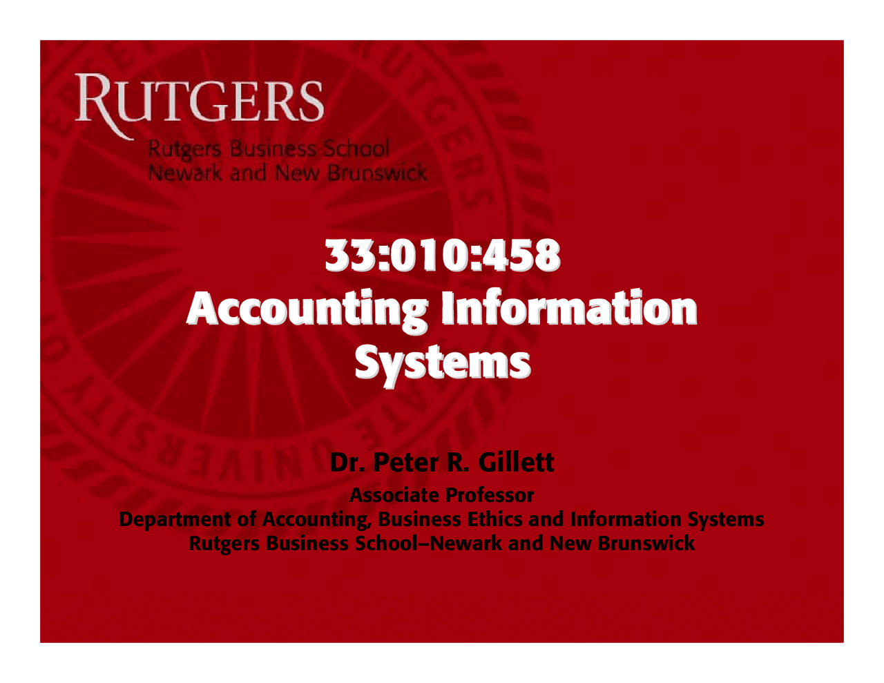 Accounting Information System Lecture Slides 010 458 Docsity