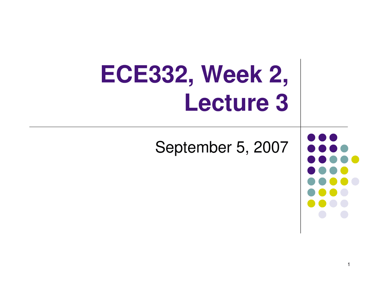 Introduction To Embedded System In Microprocessors Lecture Slides Ece 332 Docsity