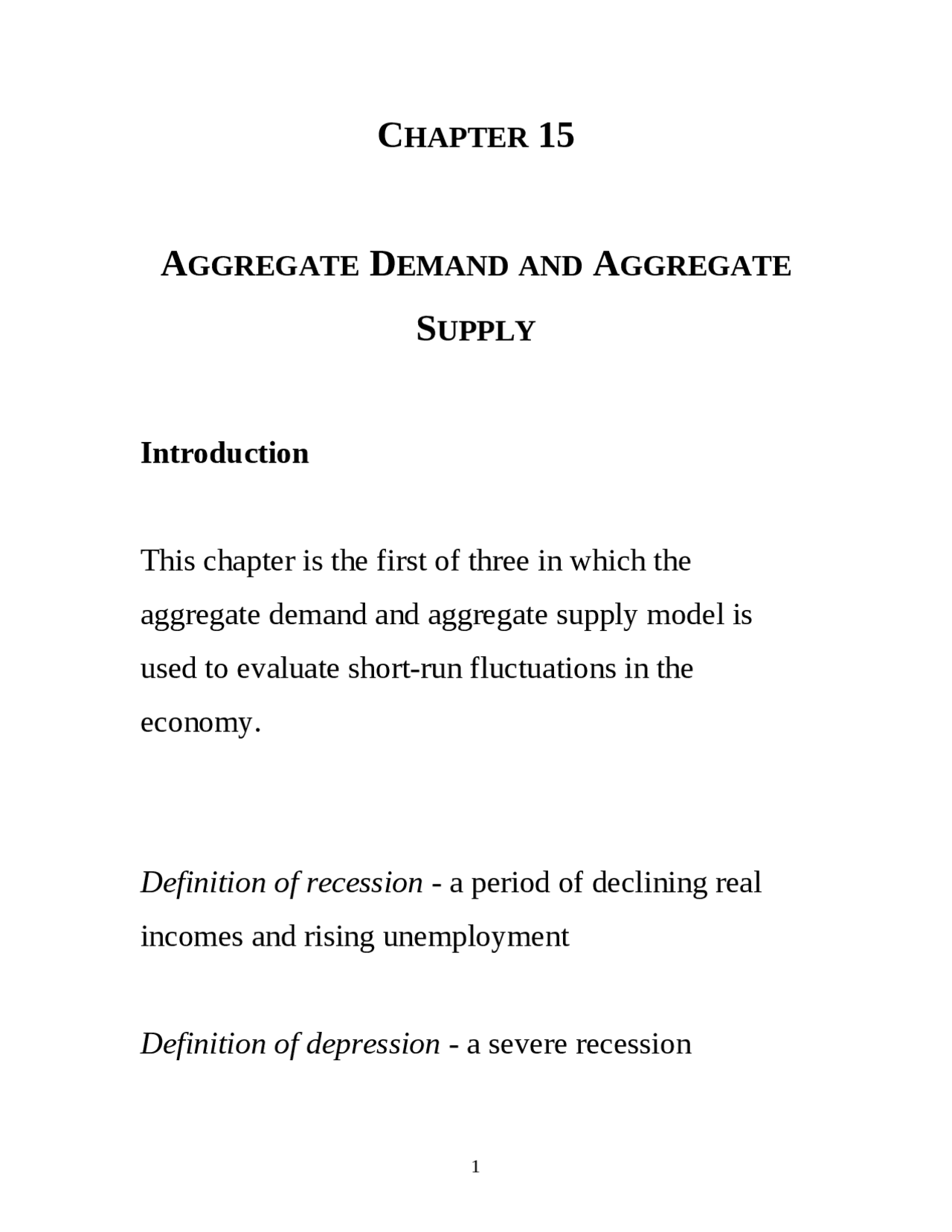 Aggregate Demand And Aggregate Supply Lecture Slides Eco 2013 Docsity