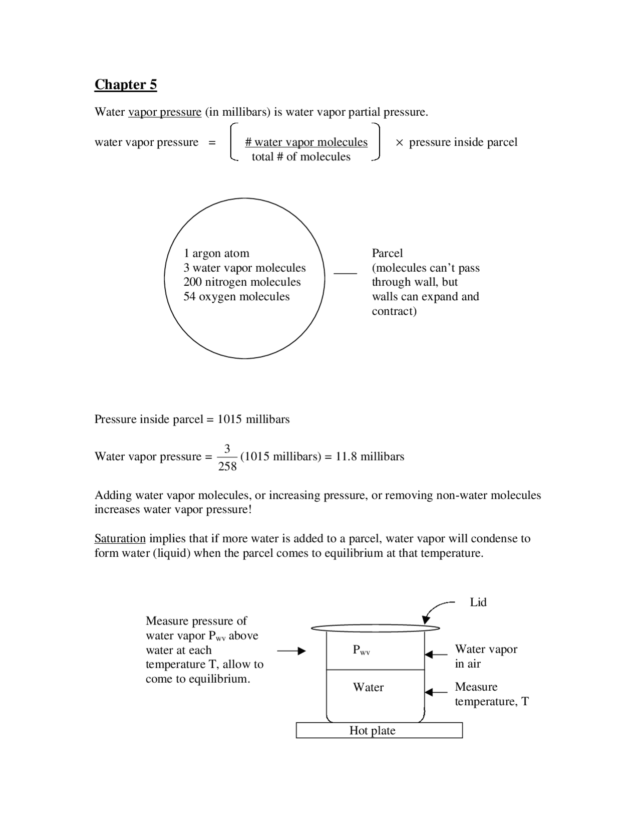 Water Vapor Pressure Introduction To Weather Met 1010 Docsity