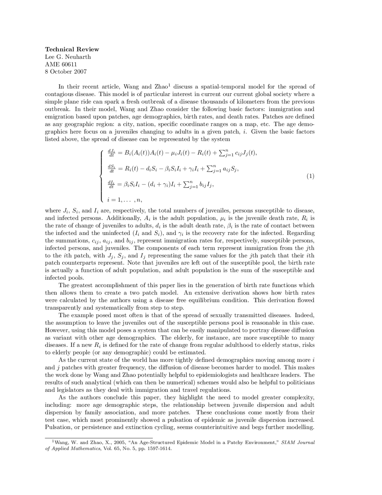 Technical Review For Mathematical Methods I Ame 60611 Docsity