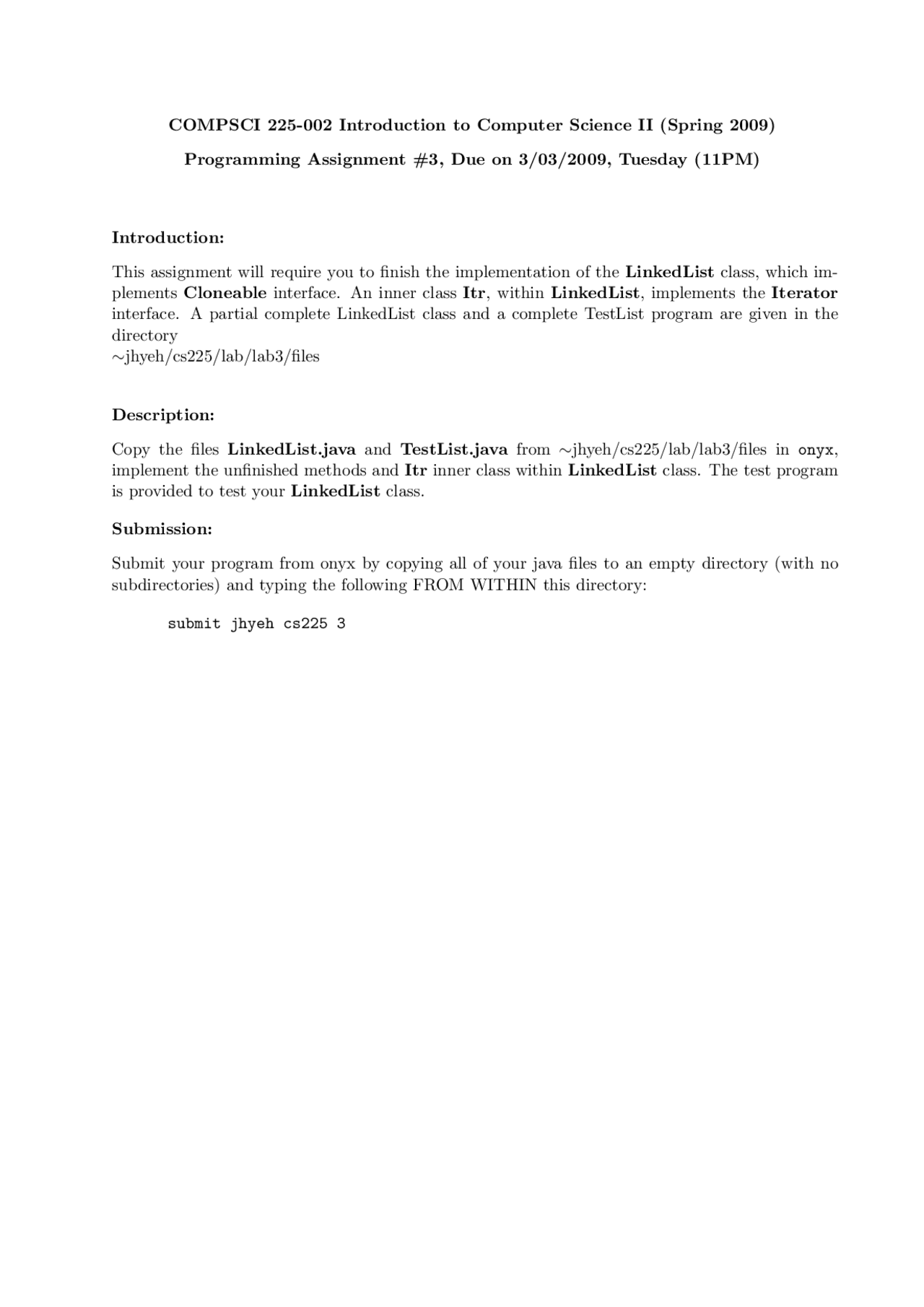 Programming Assignment 3 Introduction To Computer Science Ii 3202