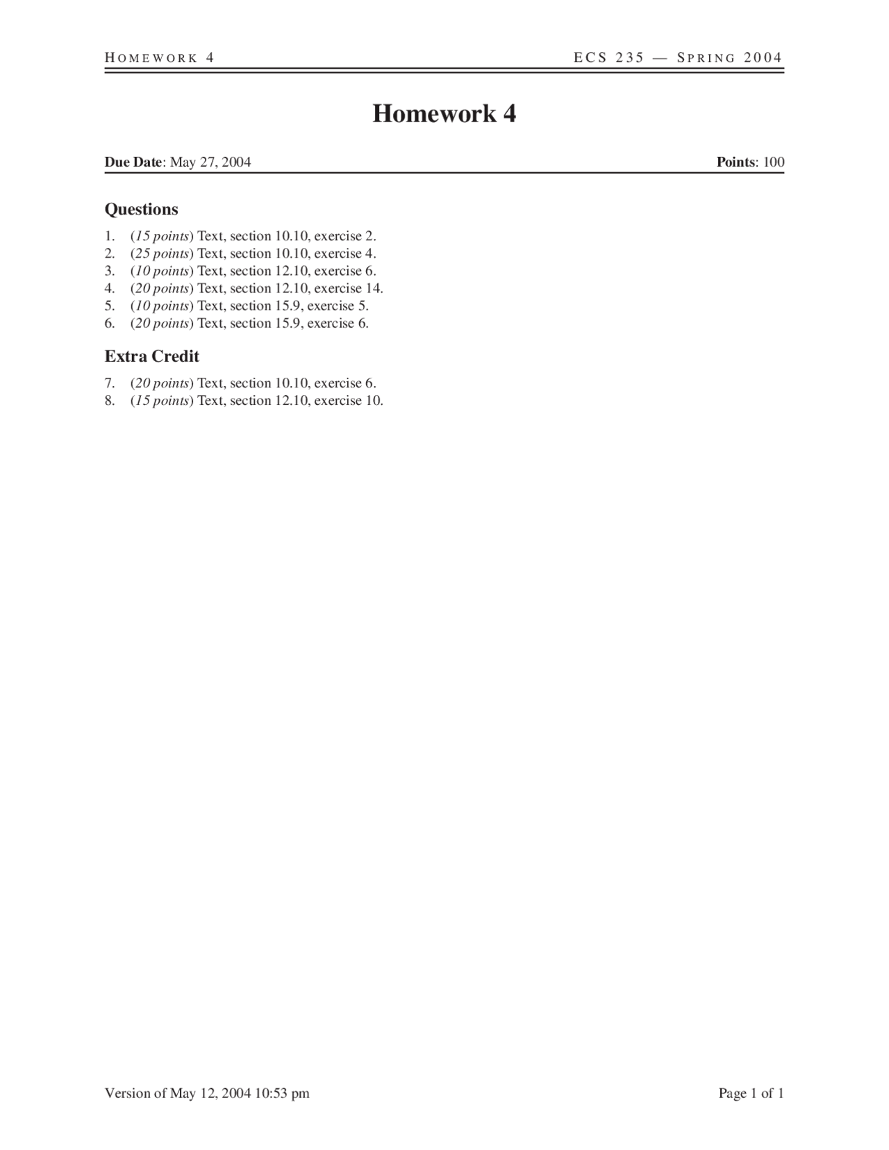 Homework Iv Questions Computer And Information Security Ecs 235a
