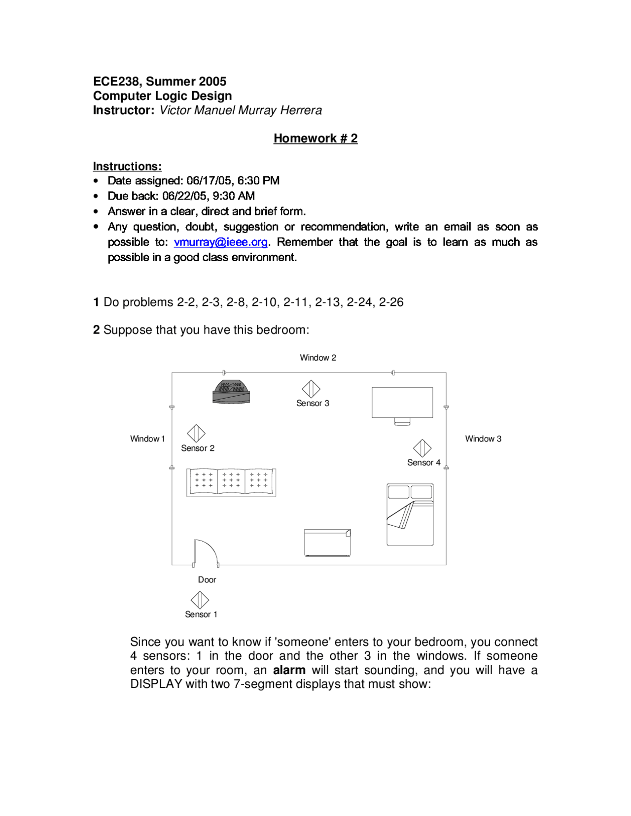 Homework 2 Questions Computer Logic Design Ece 238l Docsity