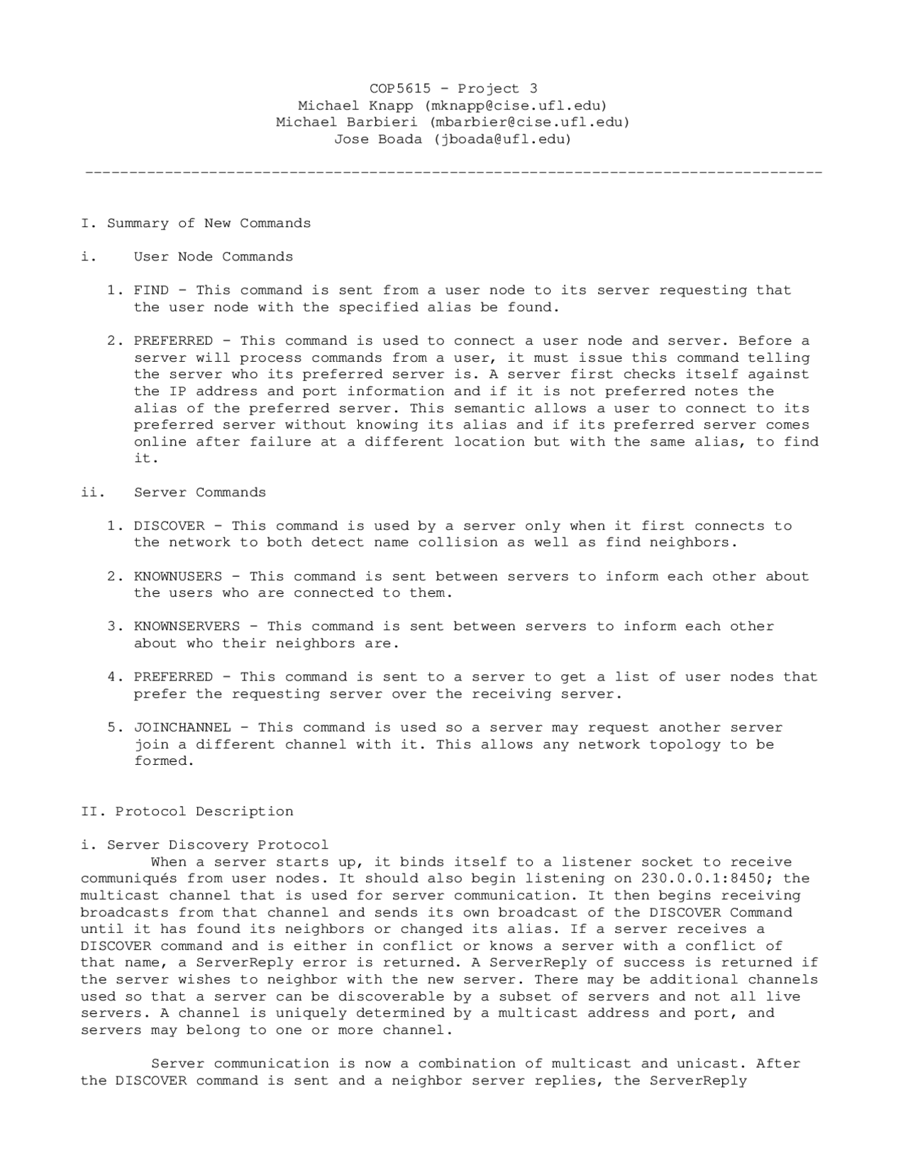 Project 3 For Distributed Operating Systems Principles Cop 5615 Docsity