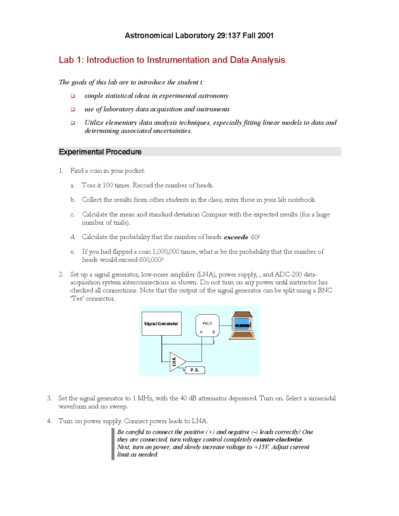 Introduction to Instrumentation and Data Analysis - Lab Report 1 | 029 ...
