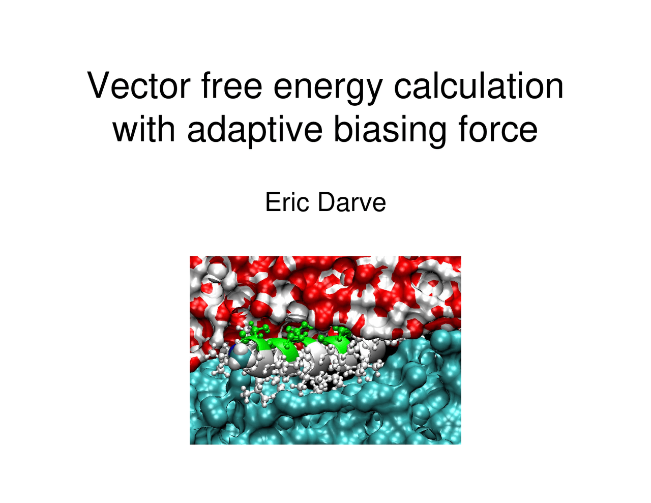 Notes For Vector Free Energy Calculation With Adaptive Biasing Force Cse 60531 Docsity