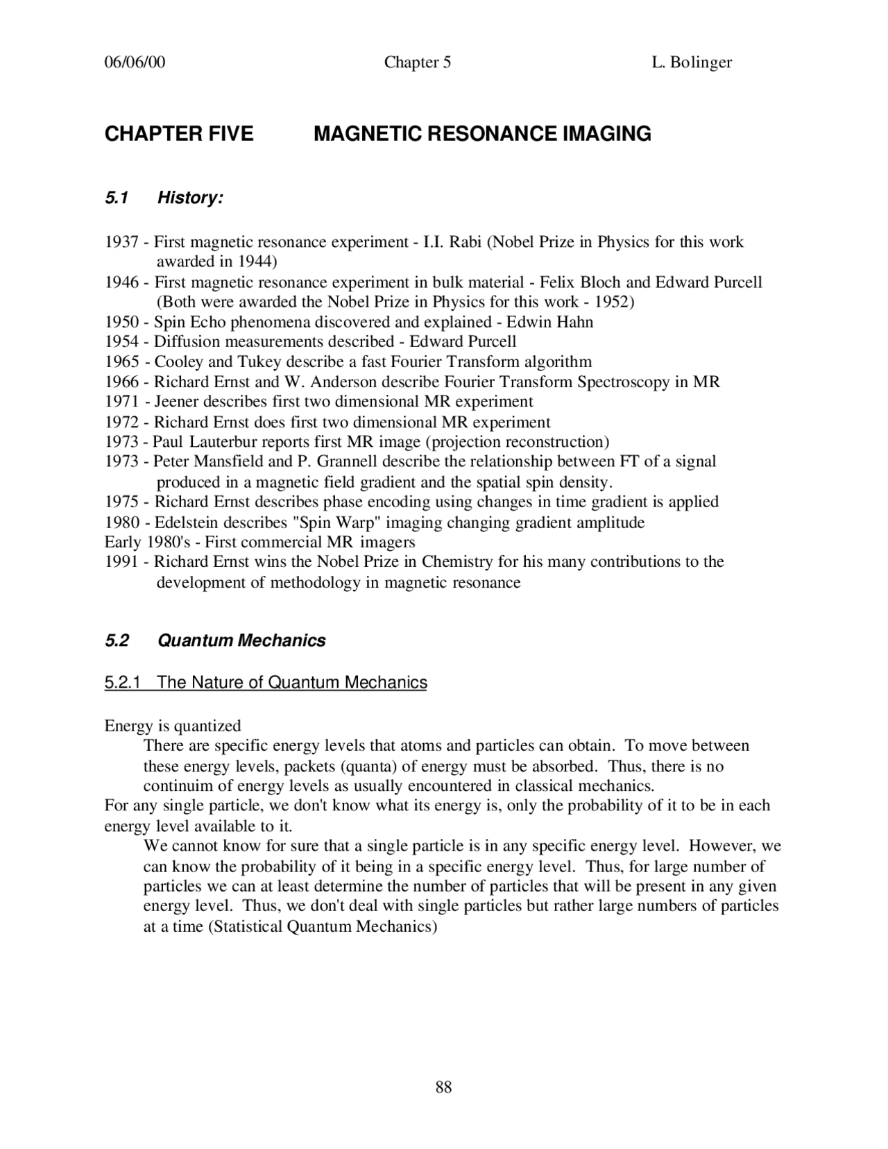 Magnetic Resonance Imaging Lecture Notes 101 121 Docsity