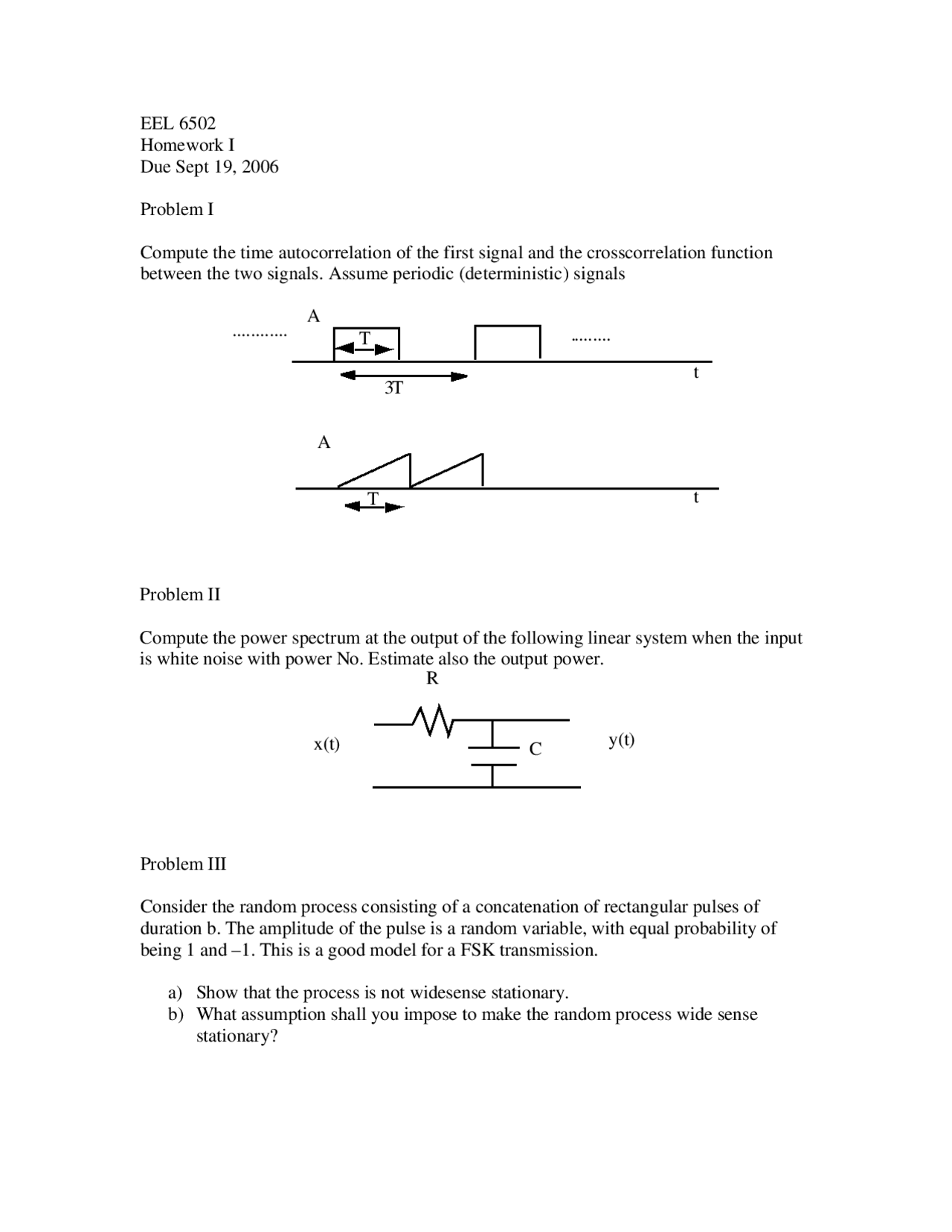 Homework 1 Questions Adaptive Signal Processing Eel 6502 Docsity