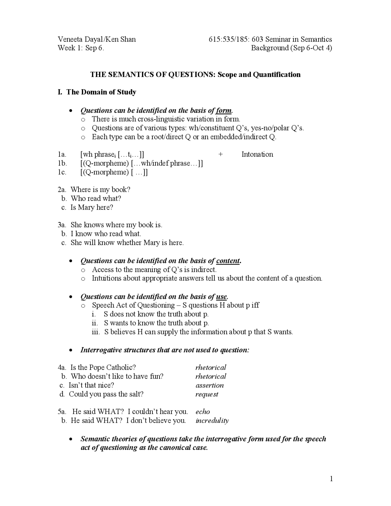 The Semantics Of Questions Scope And Quantification 185 603 Docsity