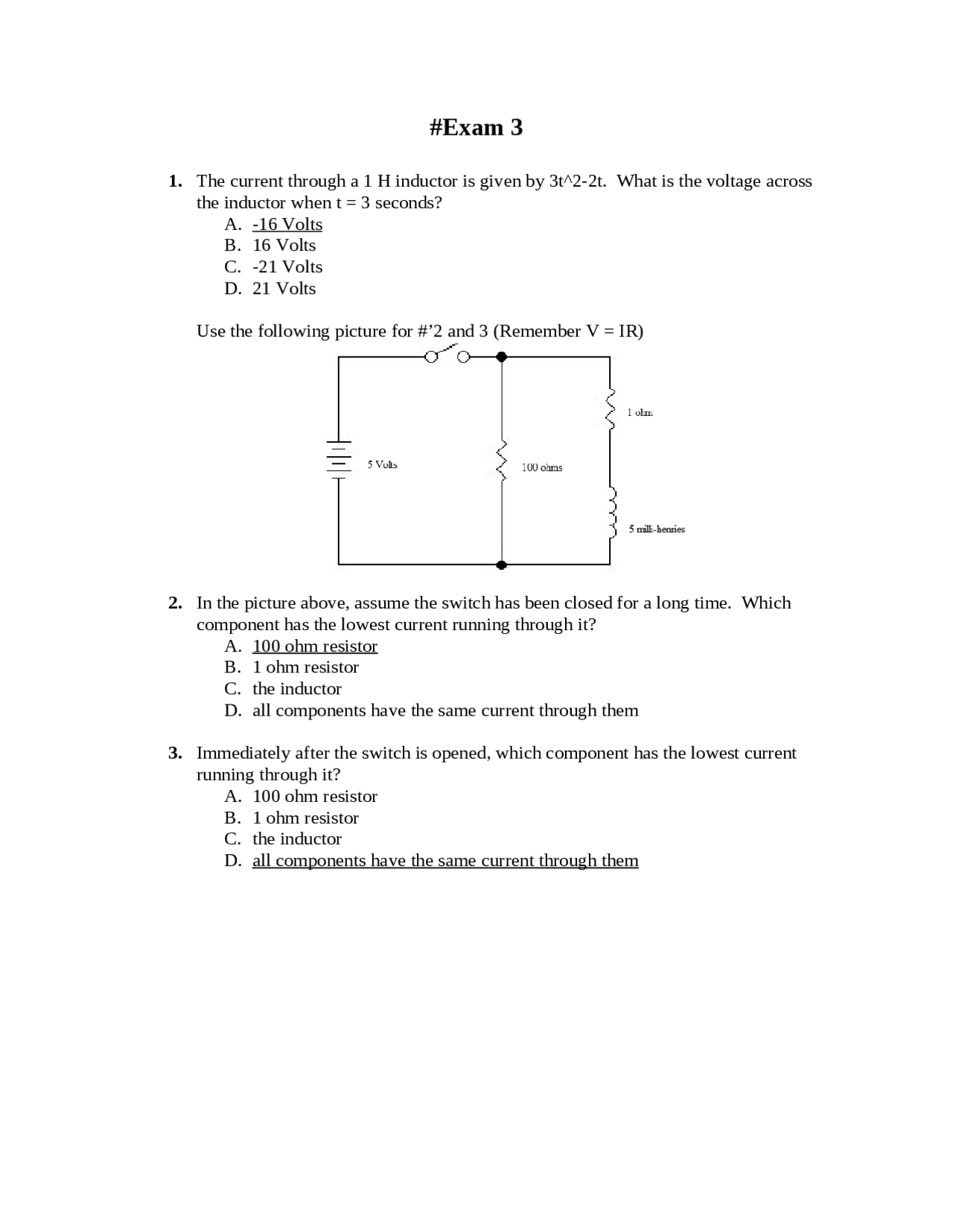 20 Multiple Choice Questions General Physics Ph 106 Docsity