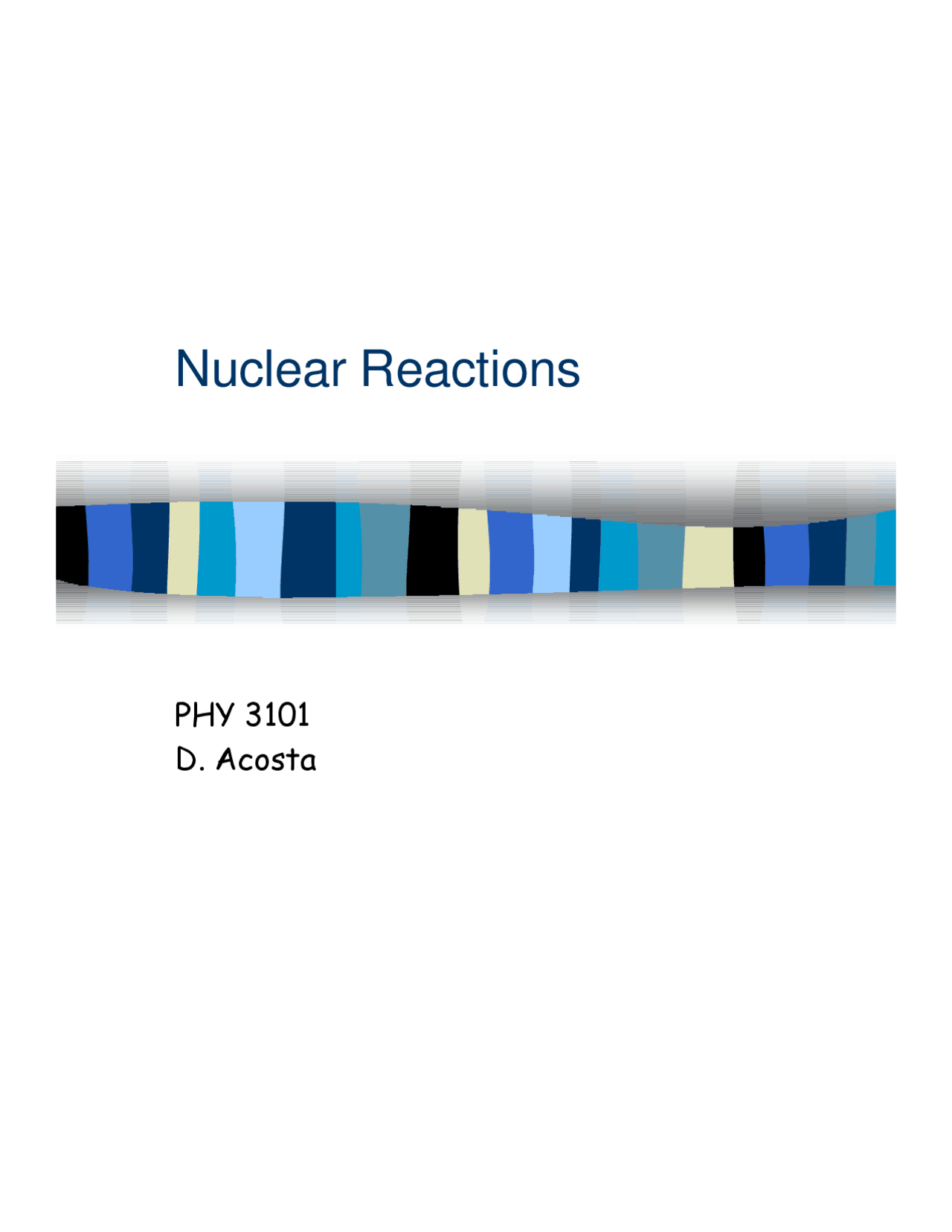 Nuclear Reactions Introduction To Modern Physics Lecture Slides