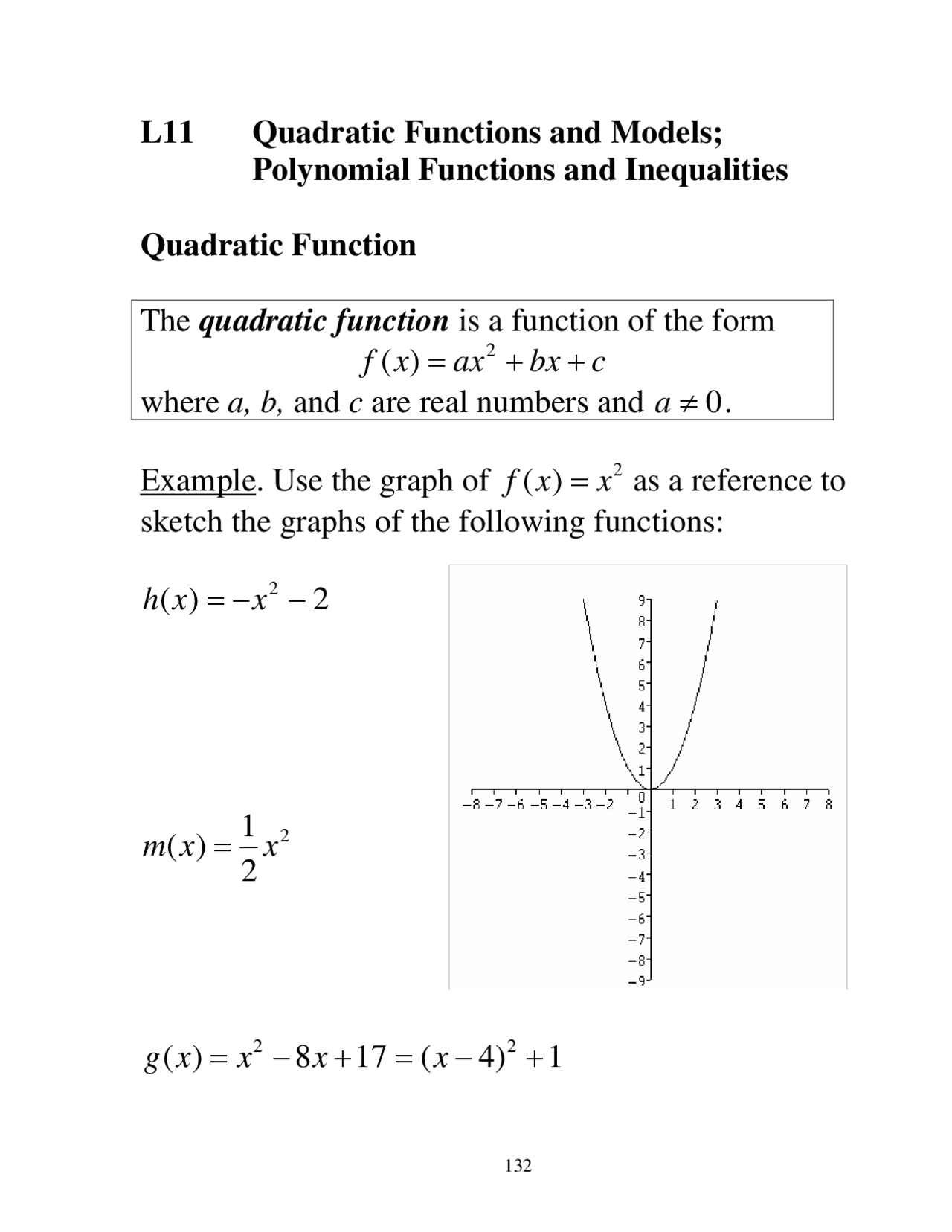 Quadratic Functions And Models Docsity