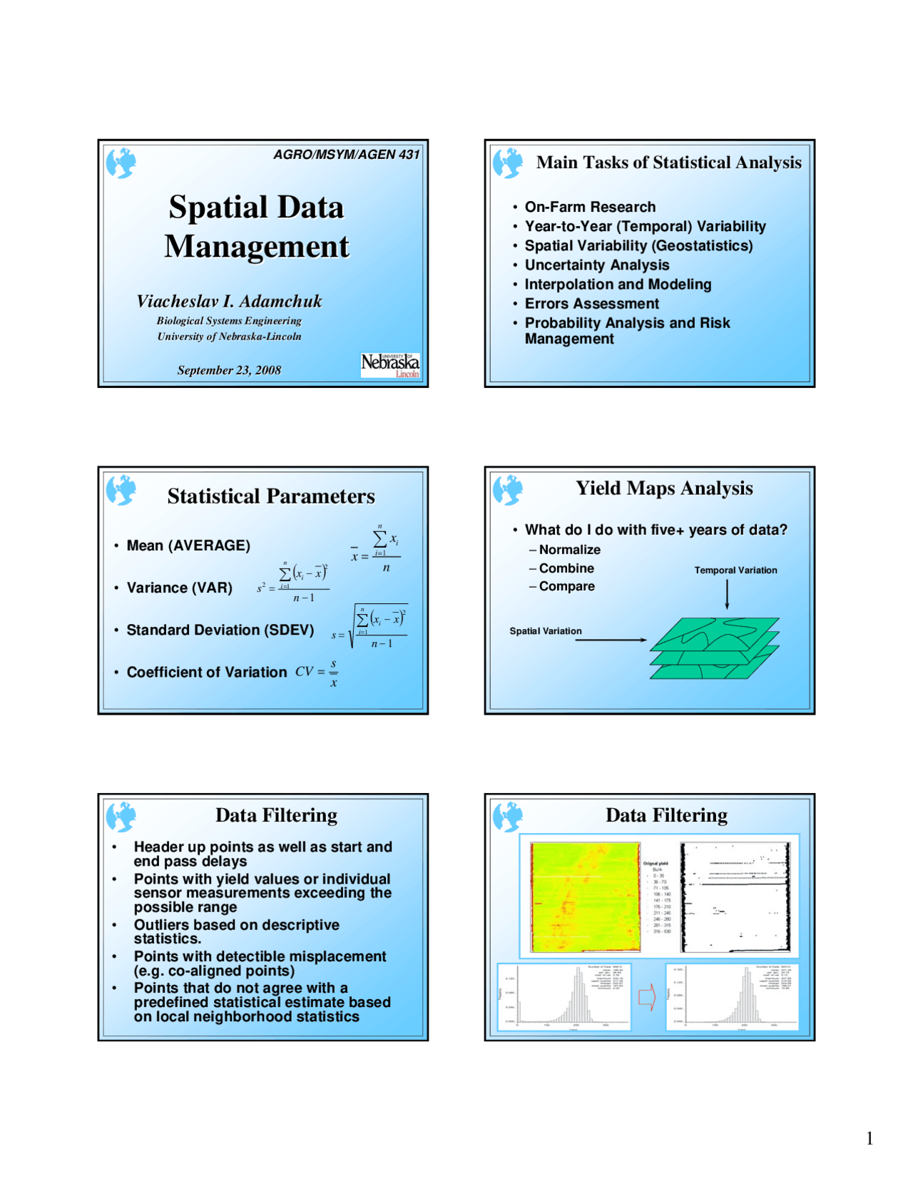 Notes On Spatial Data Management Data Filtering Slides Agen 431
