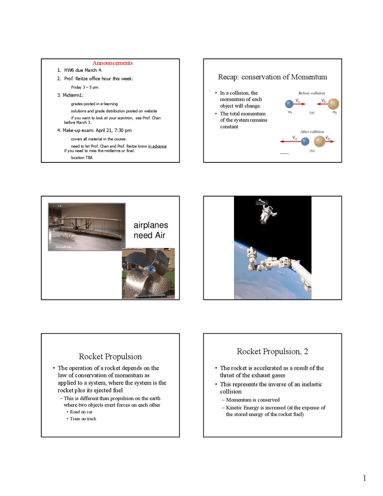 Conservation Of Momentum Average Angular Acceleration Phy 2053 Docsity