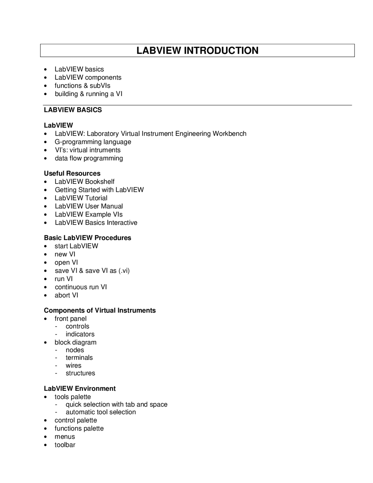 Lab View Introduction Measurement And Instrumentation Phy 6753