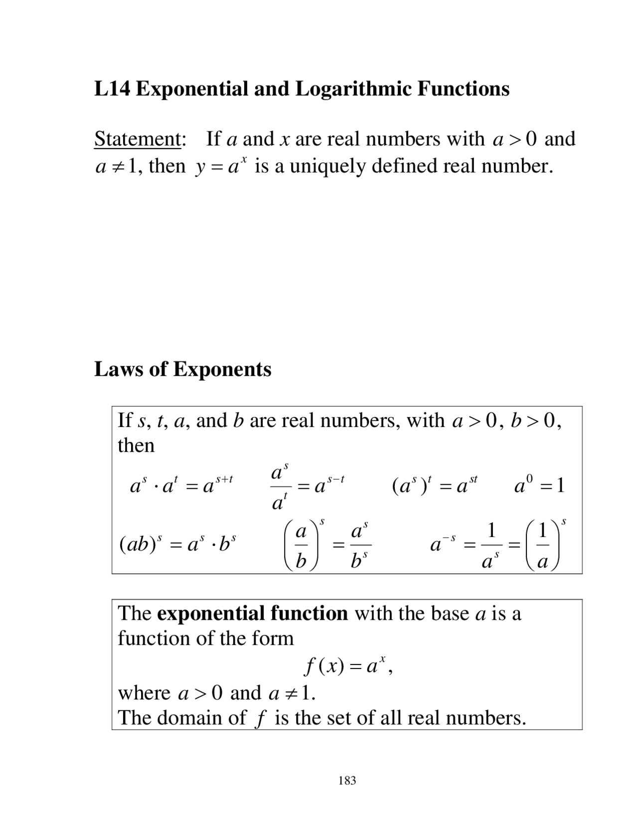 Exponential And Logarithmic Functions Lecture Notes Mac 1147